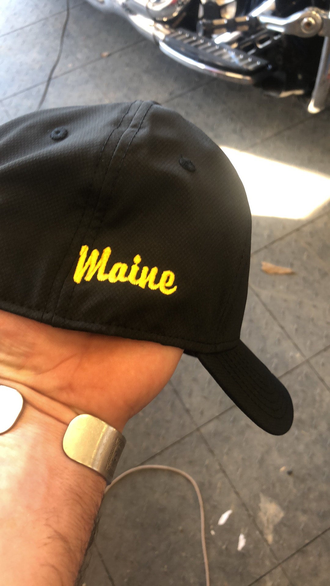 Hat offset left full color Widows Sons Logo three sides custom text ...